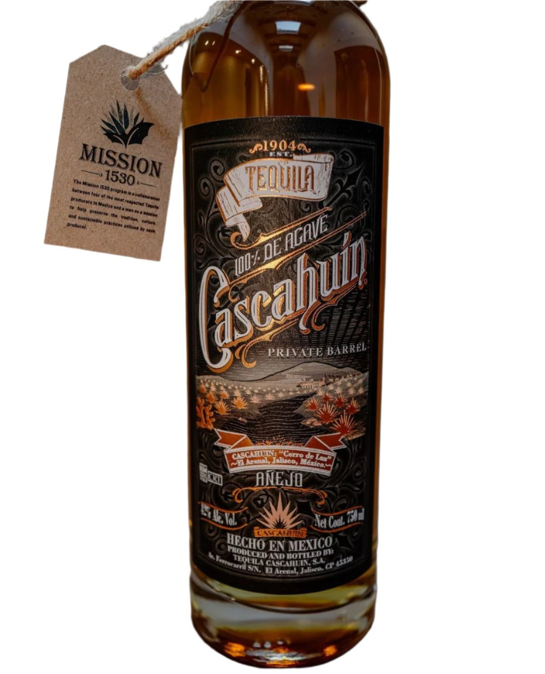 Cascahuin Mission 1530 Single Barrel Anejo Tequila 750ml - Cana Wine ...